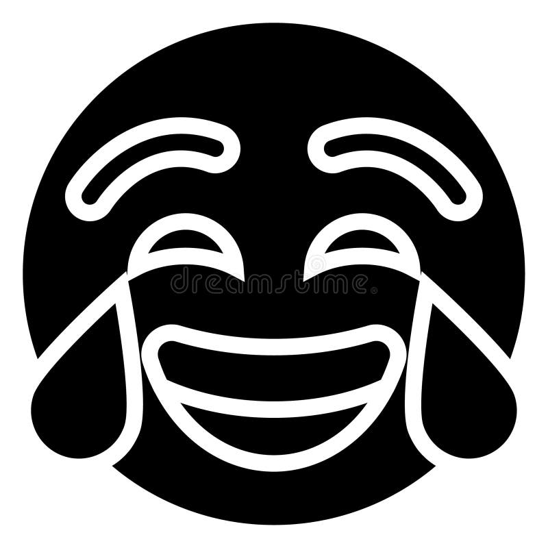 Glyph icon for emoji face. stock vector. Illustration of charactor ...