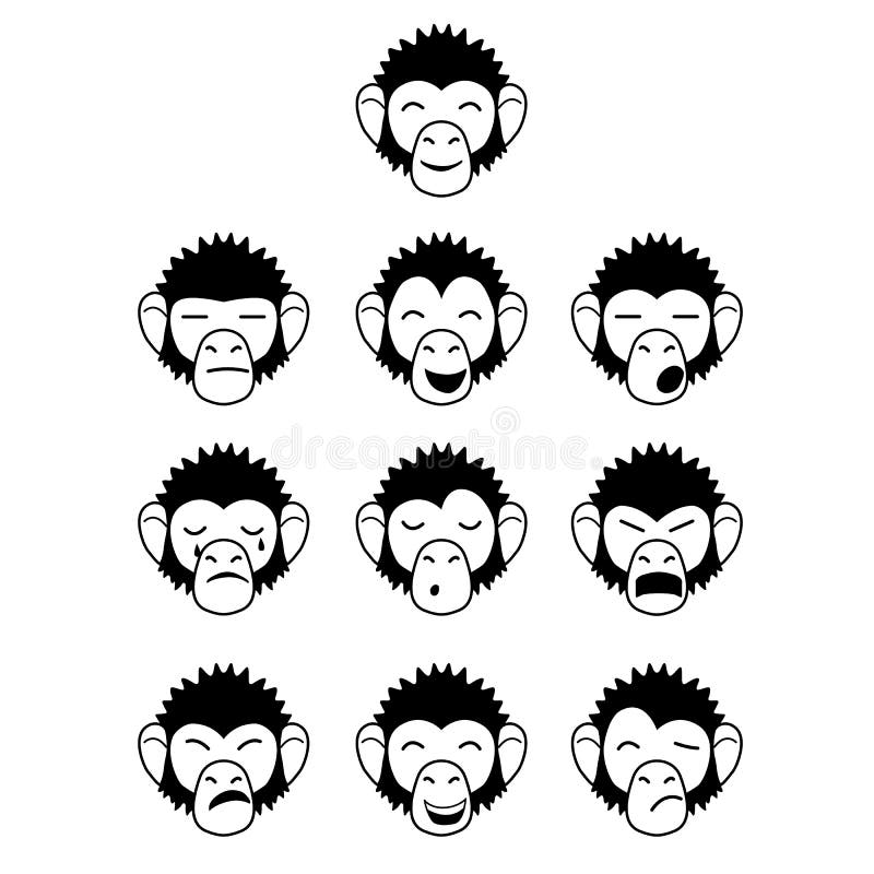 Monkey Expressions Stock Illustrations – 164 Monkey Expressions Stock ...