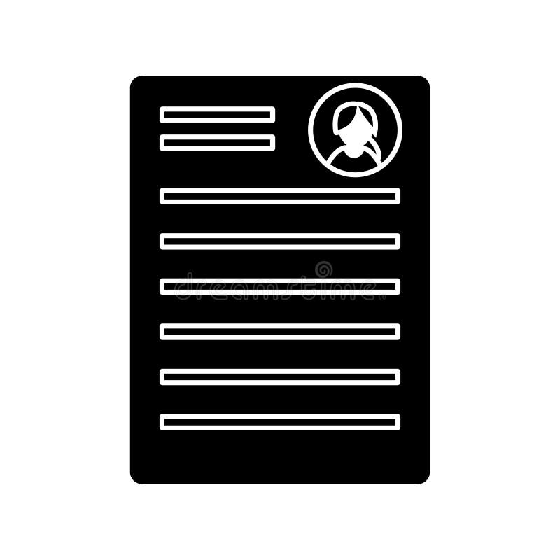 Glyph Summary Icon. Simple Style Vector Illustration Isolated Stock ...