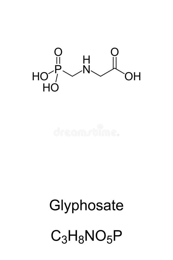 Glyphosate Molecule Formula Hand Drawn Imitation Stock Vector ...