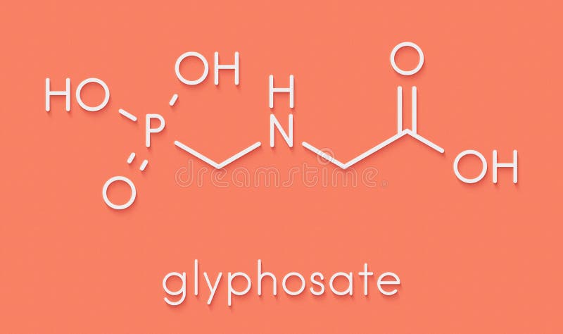 Chemical Formula Of Glyphosate. Stock Image - Image of molecule, nobody ...