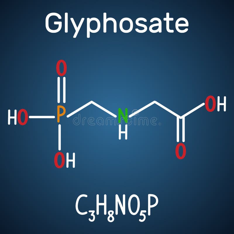 Glyphosate Molecule. it is a Broad-spectrum Systemic Herbicide Stock ...