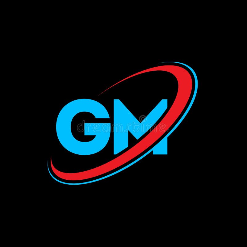 GM G M Letter Logo Design. Initial Letter GM Linked Circle Uppercase ...