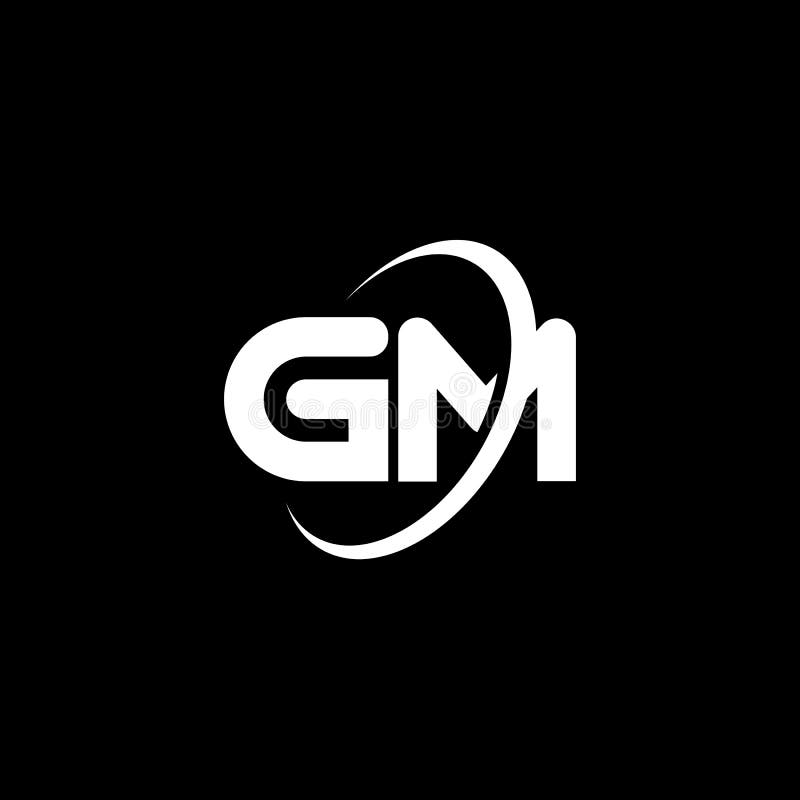GM G M Letter Logo Design. Initial Letter GM Linked Circle Uppercase ...