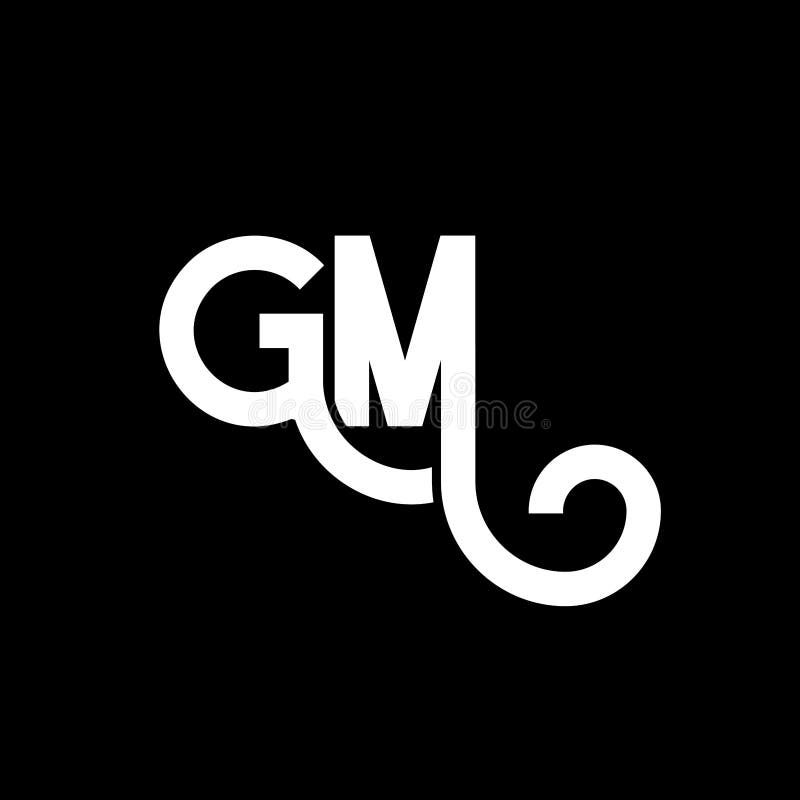 GM Letter Logo Design on Black Background. GM Creative Initials Letter ...
