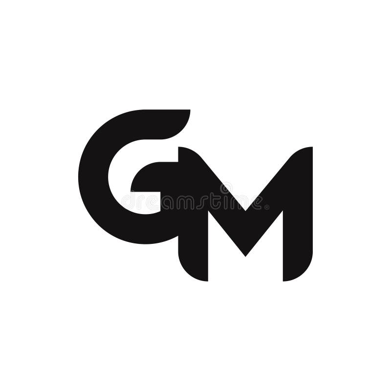 GM Letter Logo Design with Simple Style Stock Vector - Illustration of ...