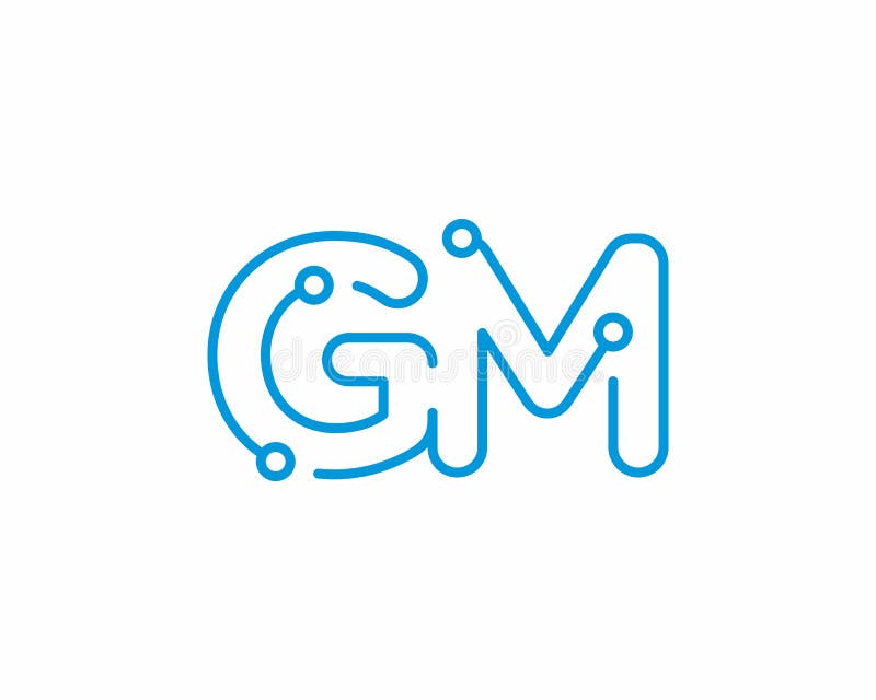 GM Letters, Electronic Circuit, Technology Logo Design Vector 001 Stock ...