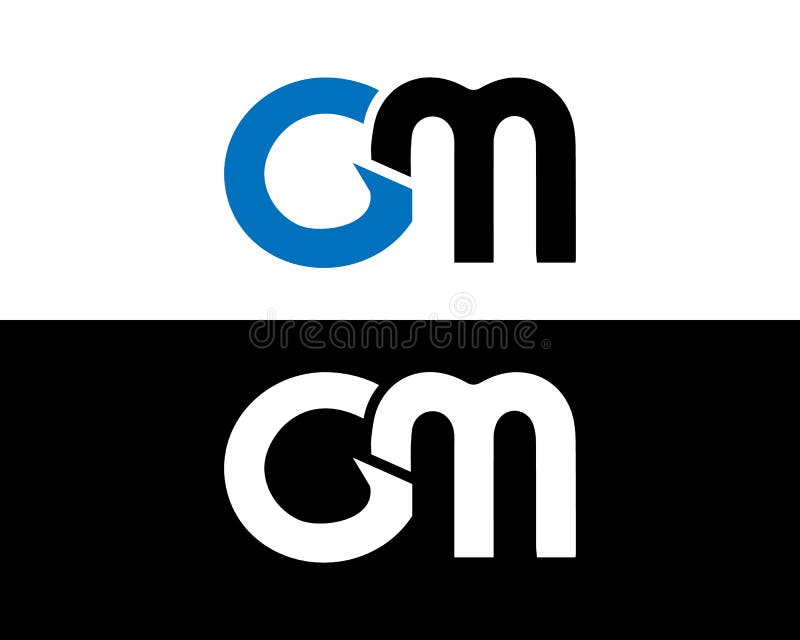 GM Logo Design Concept stock vector. Illustration of font - 267921044