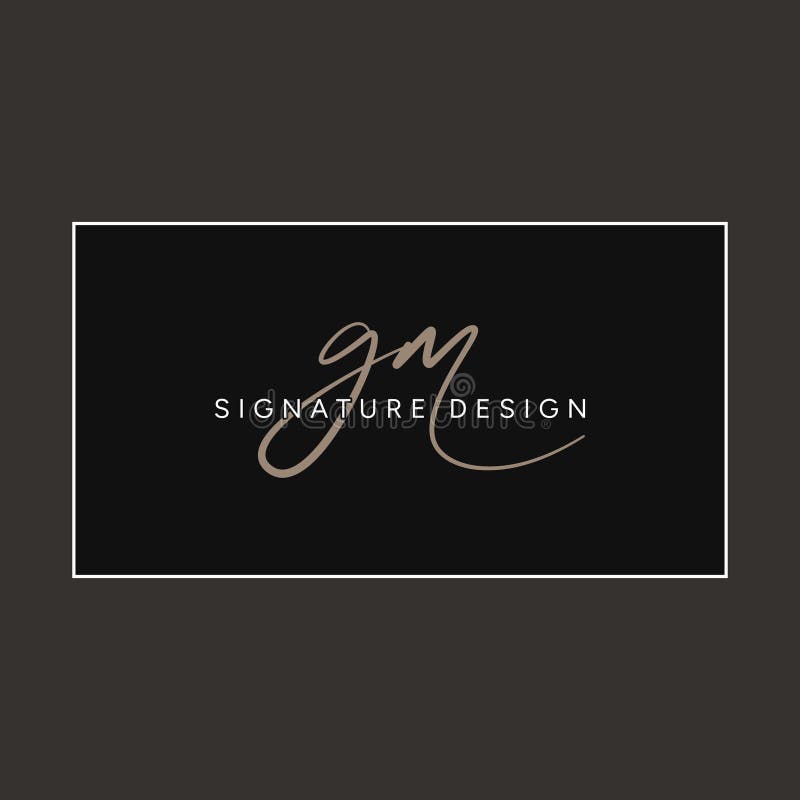 GM Signature Logo - Handwritten Vector Logo Template for GM Alphabet ...