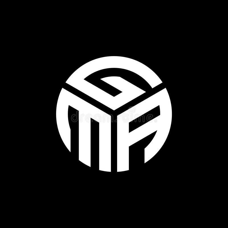 GMA Letter Logo Design on Black Background. GMA Creative Initials ...
