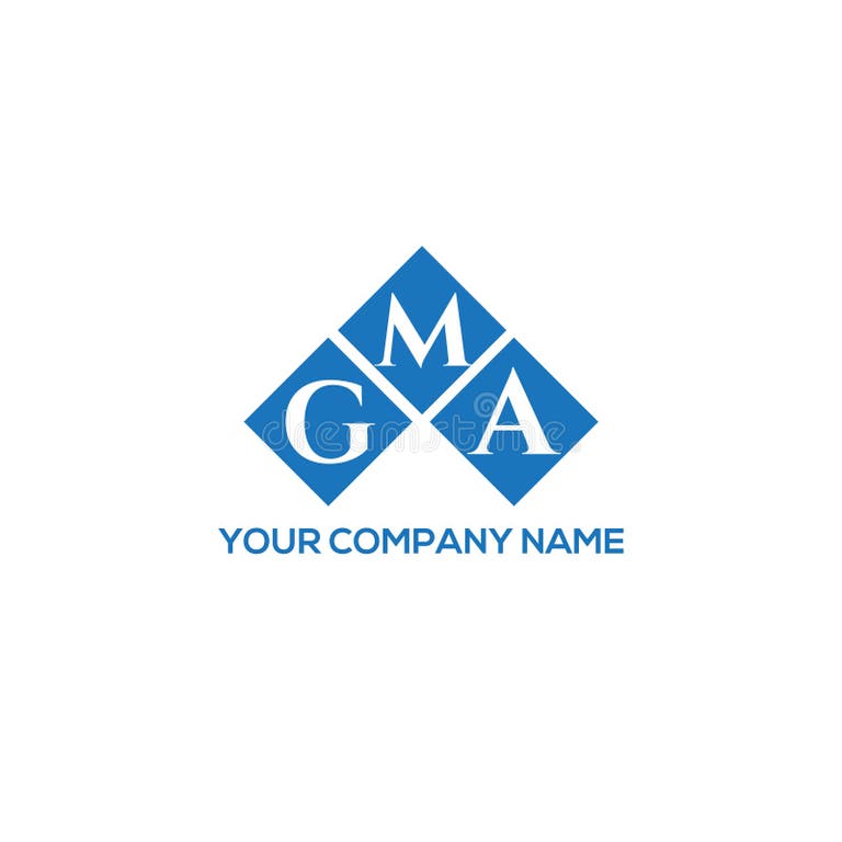 GMA Letter Logo Design on WHITE Background. GMA Creative Initials ...