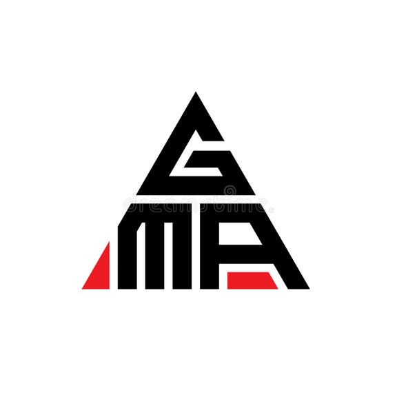 GMA Triangle Letter Logo Design with Triangle Shape. GMA Triangle Logo ...