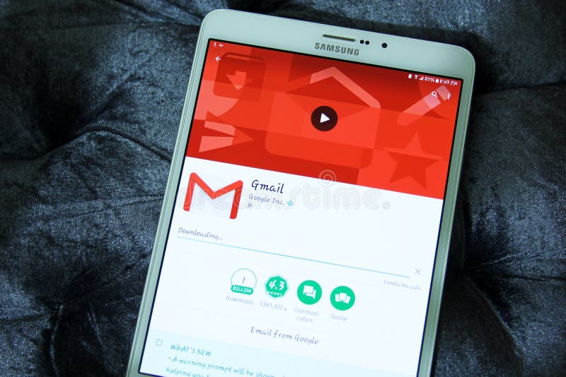 Gmail app editorial stock image. Image of network, mobile - 92777099