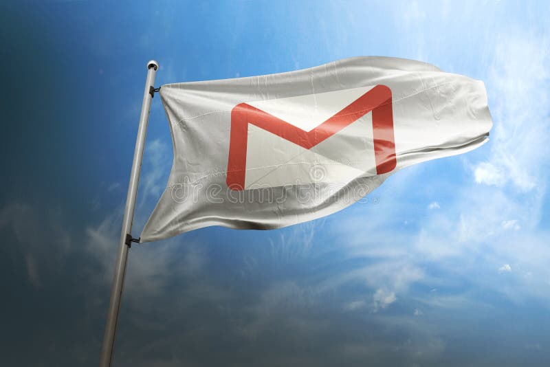 Gmail Photorealistic Flag Editorial Editorial Stock Photo - Image of ...