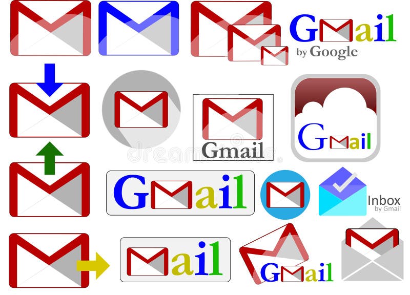 Gmail Icons Collection editorial image. Illustration of google - 101234965