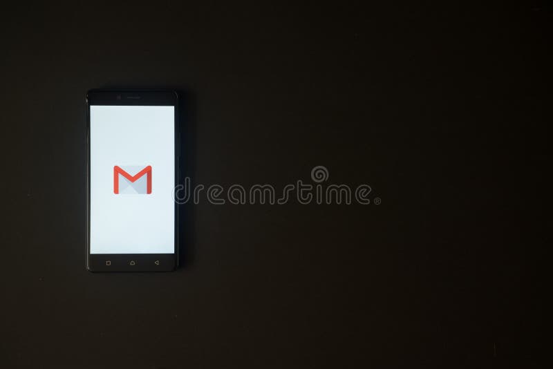 Gmail Logo on Smartphone Placed on Laptop Keyboard. Editorial ...