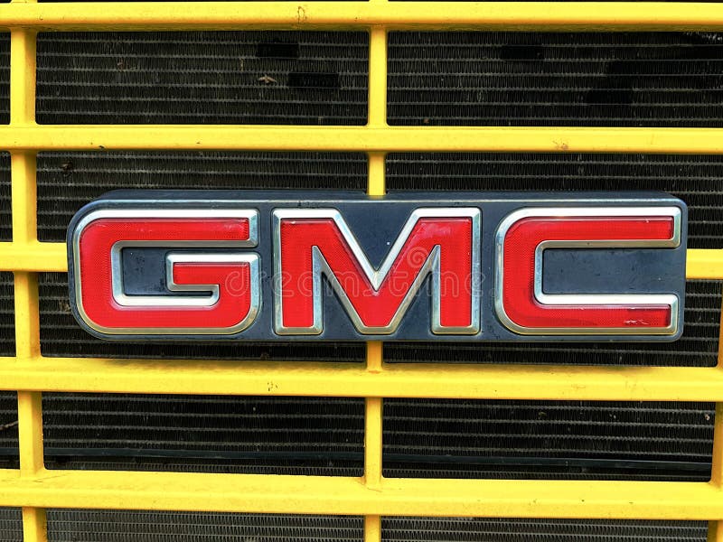 GMC logo editorial photography. Image of letters, yellow - 255995012