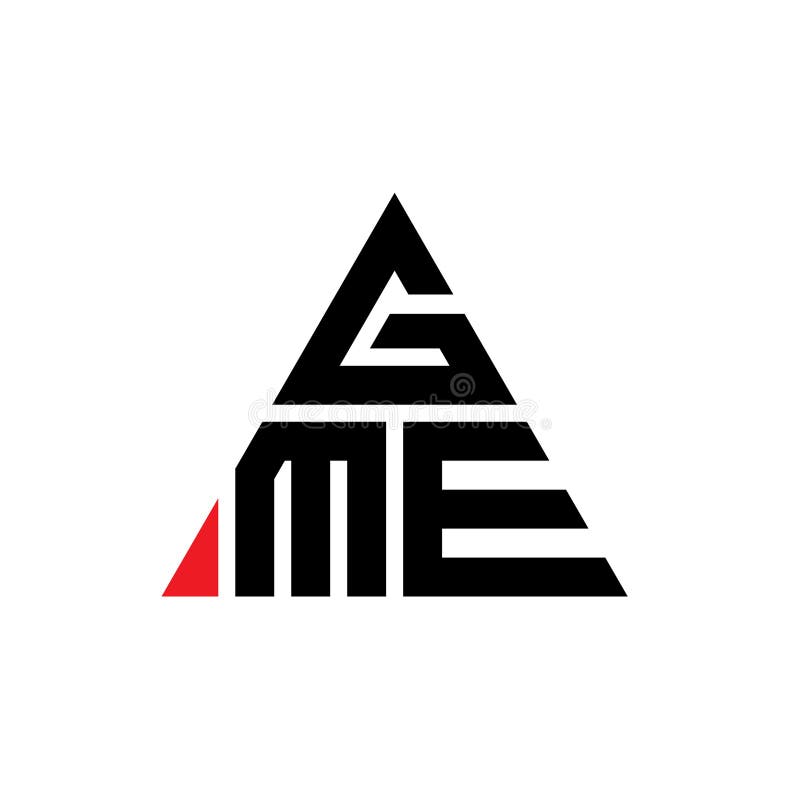 GME Triangle Letter Logo Design with Triangle Shape. GME Triangle Logo ...