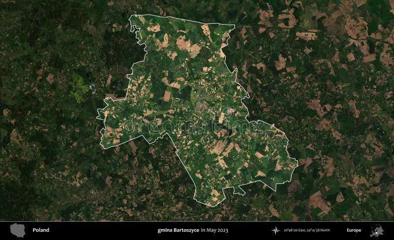 Gmina Bartoszyce Highlighted, Poland. Sentinel. May 2023 Stock ...