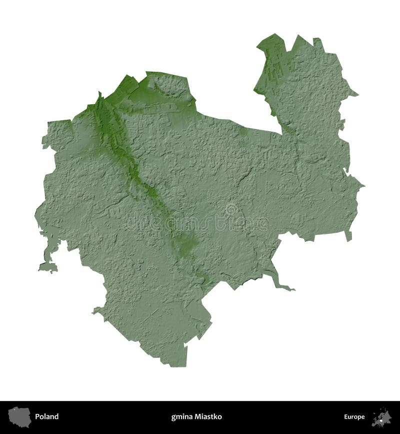 Gmina Miastko, Poland, Isolated on White. Physical Stock Illustration ...