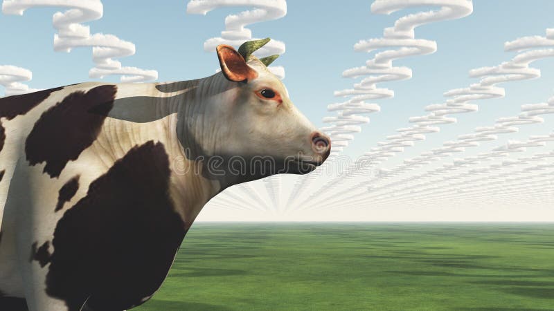 GMO Cow Question stock illustration. Illustration of health - 76271552