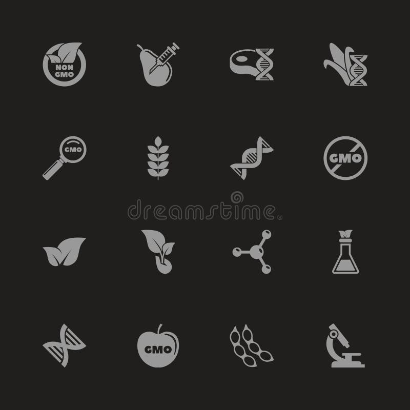 Gmo - Flat Vector Icons stock vector. Illustration of icon - 109776002
