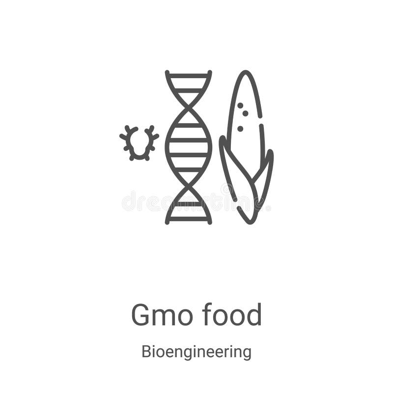 Gmo Food Icon Vector from Bioengineering Collection. Thin Line Gmo Food ...