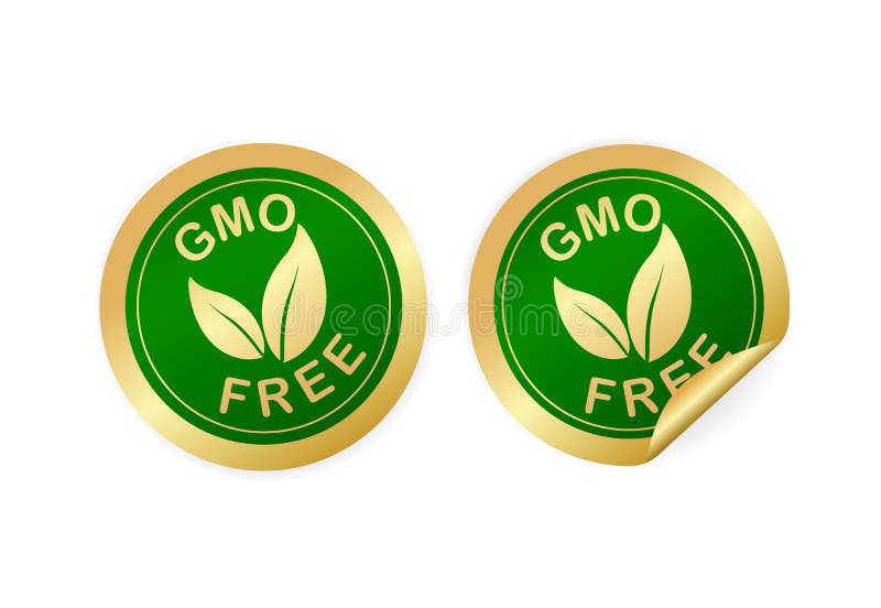 Gmo Free Sticker for Packaging Design. Retro Packaging. Vector Icon ...