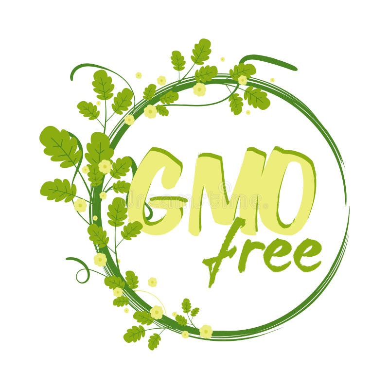 GMO Free Sticker, Vector Illustration Stock Vector - Illustration of ...