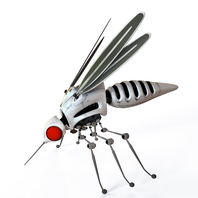GMO robot mosquito stock illustration. Illustration of organism - 46480446