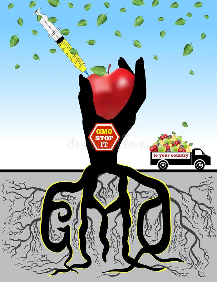 GMO (stop it). stock vector. Illustration of danger, chemistry - 68894834