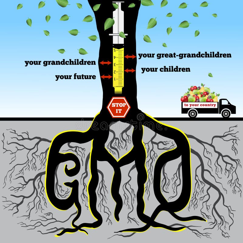 GMO (stop it). stock vector. Illustration of healthy - 68920535