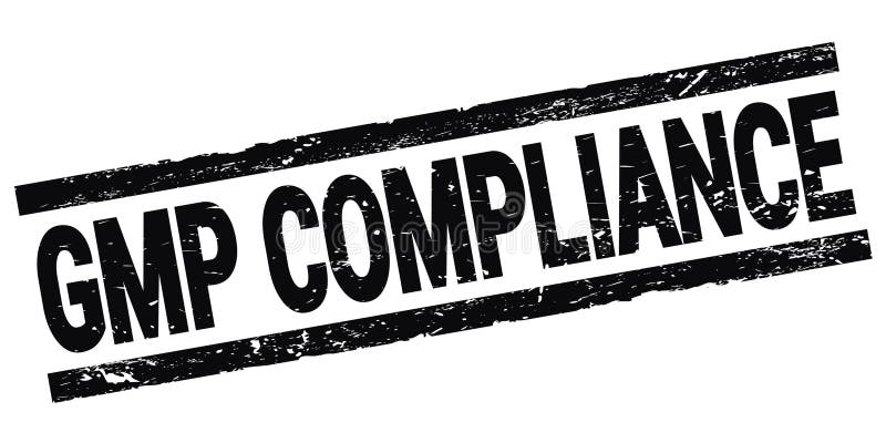 GMP COMPLIANCE Text on Black Rectangle Stamp Sign Stock Illustration ...