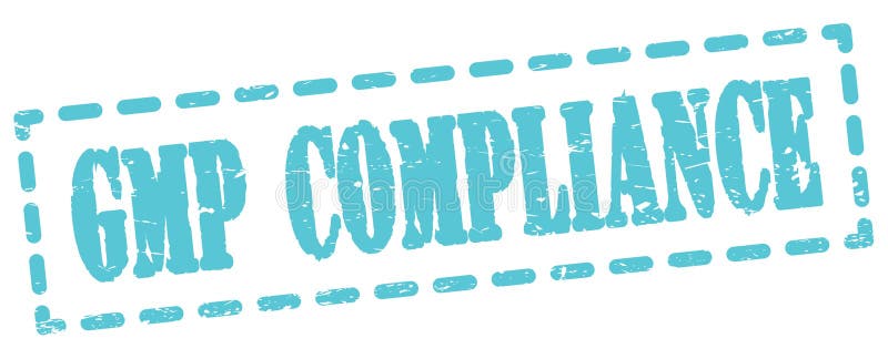 GMP COMPLIANCE Text Written on Blue Stamp Sign Stock Illustration ...