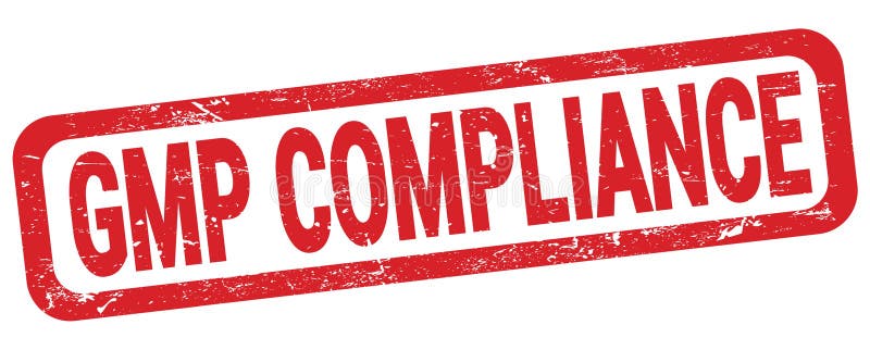 GMP COMPLIANCE Text Written on Red Rectangle Stamp Stock Illustration ...