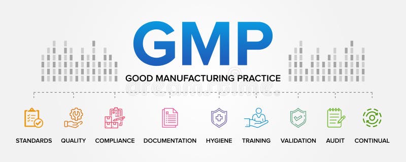 GMP - Good Manufacturing Practice Concept Vector Icons Set Infographic ...
