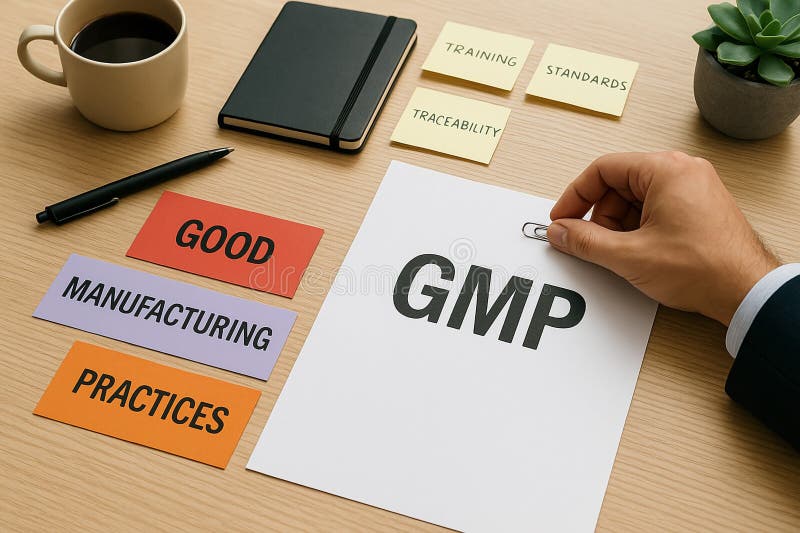GMP: Good Manufacturing Practices Visual Presentation with Colored ...