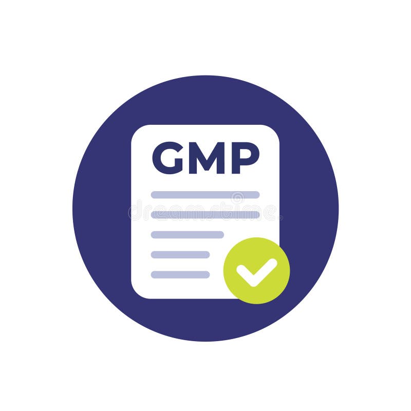 GMP Icon, Good Manufacturing Practice, Flat Vector Stock Vector ...