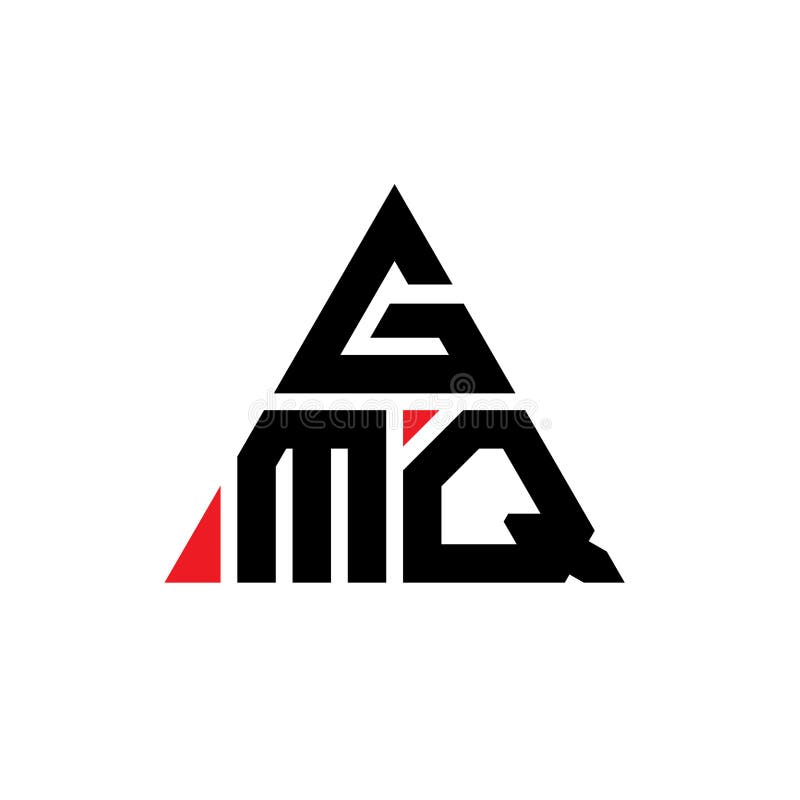 GMQ Triangle Letter Logo Design with Triangle Shape. GMQ Triangle Logo ...