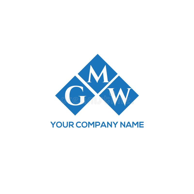 GMW Letter Logo Design on WHITE Background. GMW Creative Initials ...