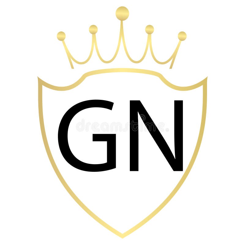 GN Letter Logo Design with Simple Style Stock Illustration ...