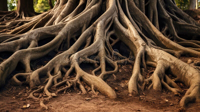 Gnarled Tree Root System Illustration Stock Photos - Free & Royalty ...