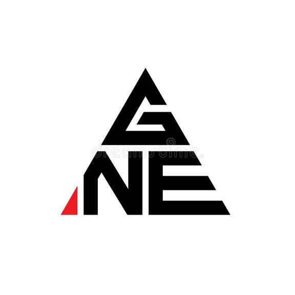 GNE Triangle Letter Logo Design with Triangle Shape. GNE Triangle Logo ...
