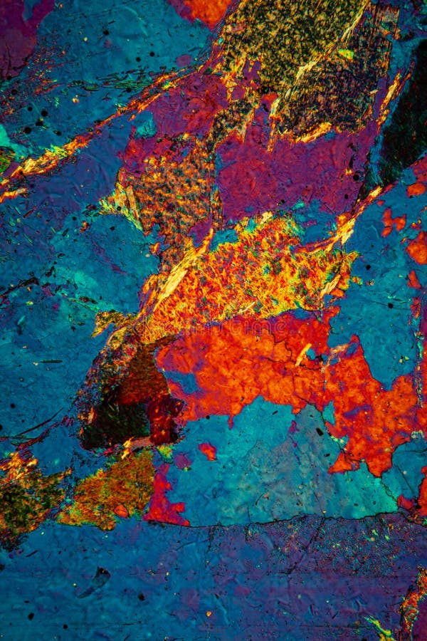 Gneiss Metamorphic Rock Under the Microscope Stock Image - Image of ...