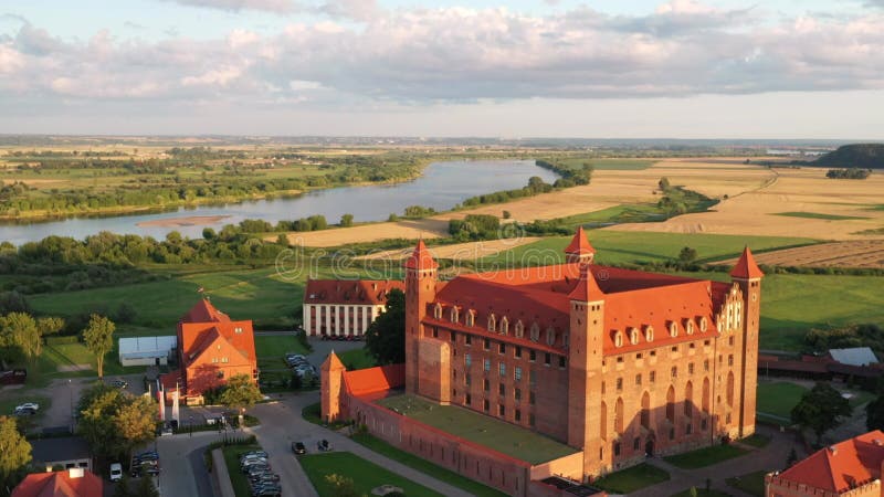 Gniew Town with the Teutonic Castle in the Light of the Setting Sun ...