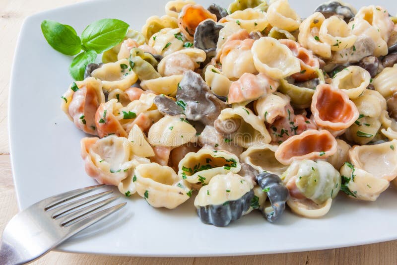 Gnocchi pasta stock photo. Image of mushrooms, prepared - 24475402
