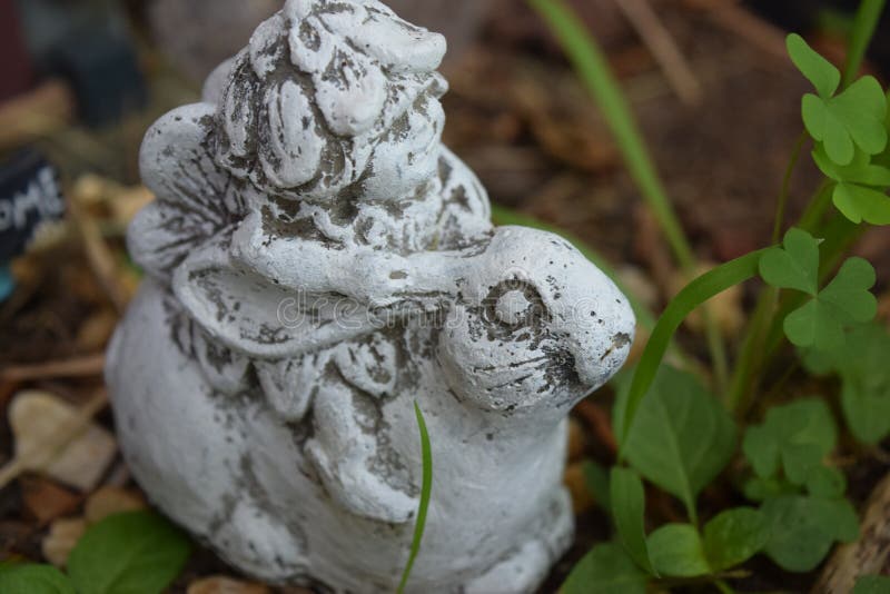 Gnome Girl with Leaf Hat Riding a Bunny Side View Stock Photo - Image ...