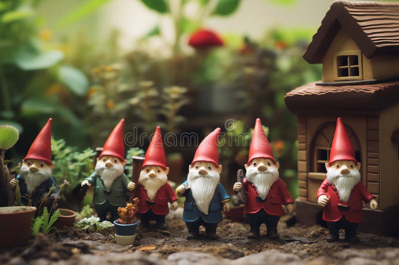 Gnome Village in Fantasy World Stock Illustration - Illustration of ...