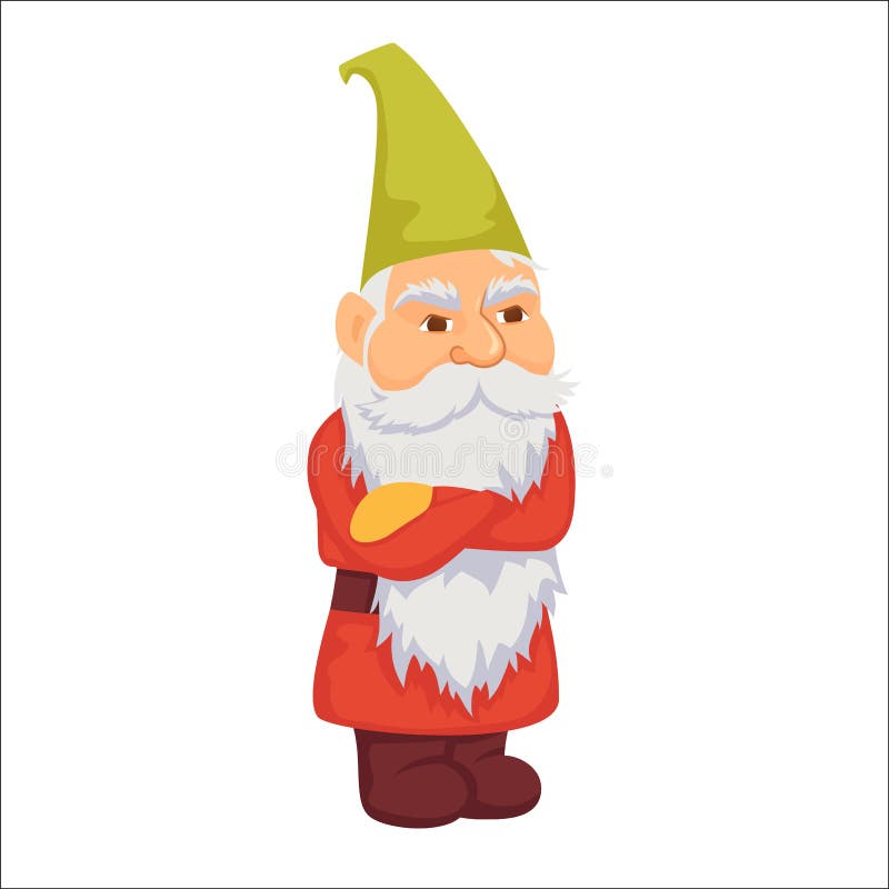 Boze Kabouter Dwerg Met Rode Baard Agressieve Emoji Iers E Vector ...