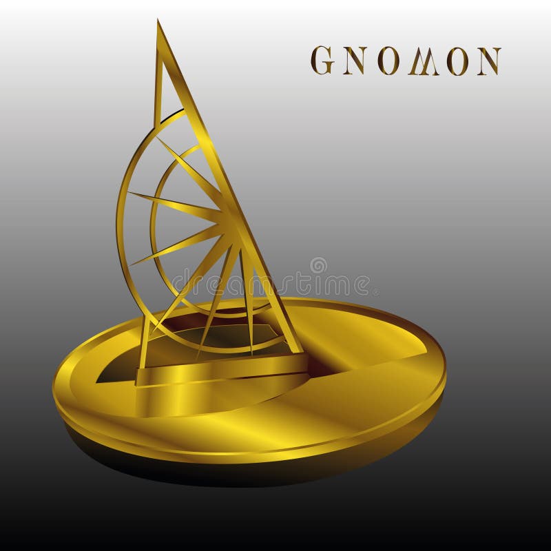 Gnomon. Sundial. Measuring Instrument. Stock Vector - Illustration of ...
